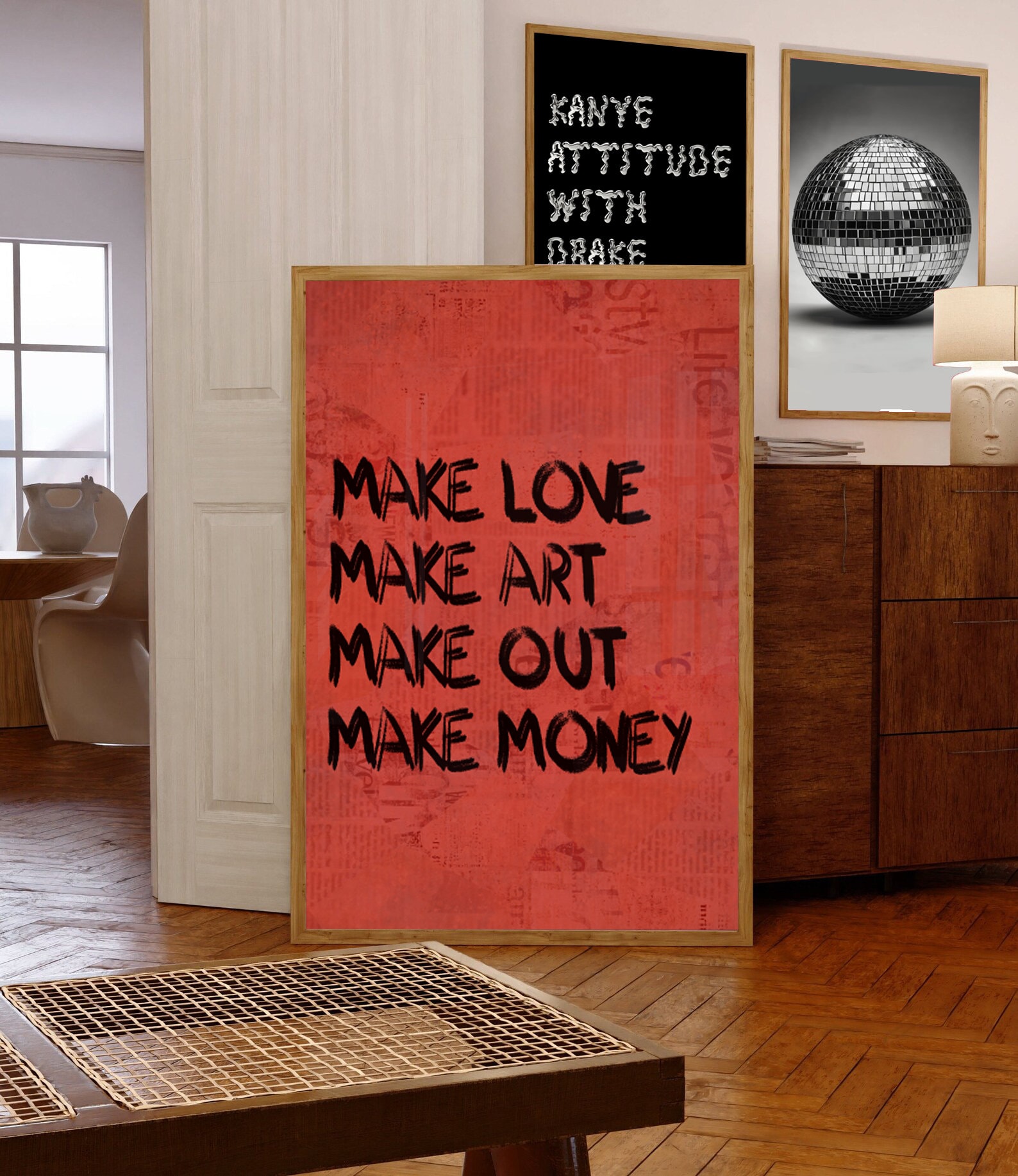 Make Love, Make Art, Make Out, Make Money, Digital Download, Wall Decor, Art Print, Trendy ...