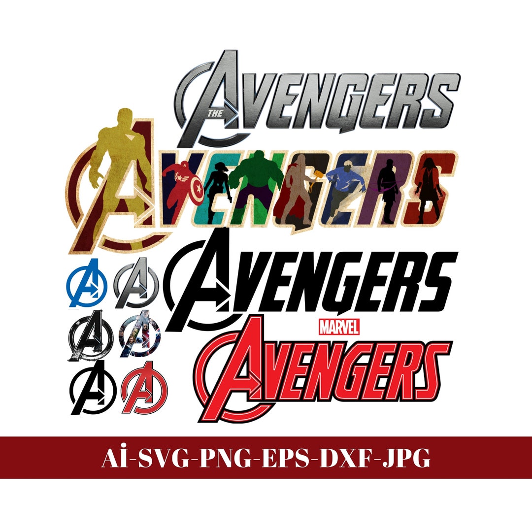 Marvel Svg, Marvel Avengers Svg, Archivo Cricut, Impresión SVG PNG ...