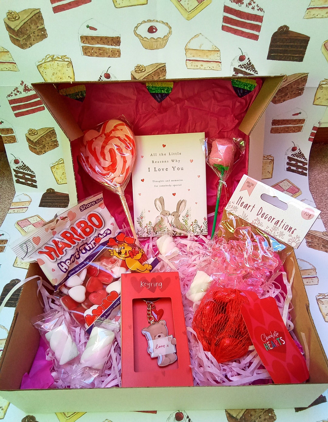 Love and Hearts Large Gift Box Comes With Free Card for Loved One - Etsy UK