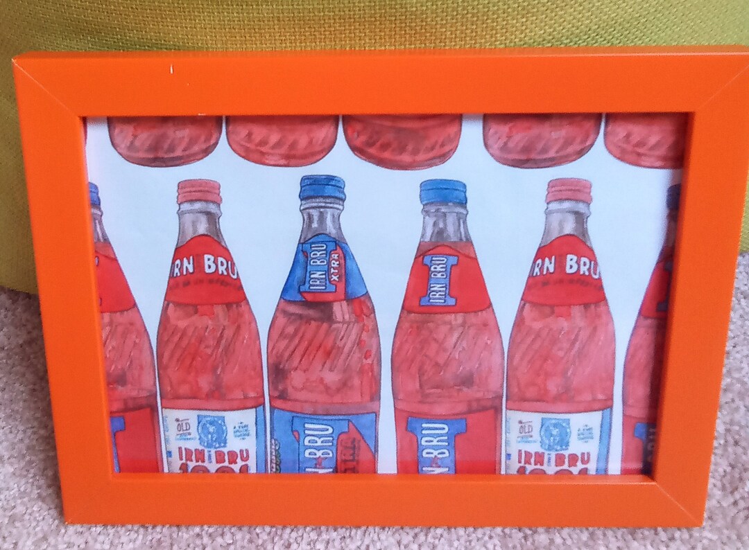Irn Bru Bottle Orange Framed Picture With Free Keyring - Etsy