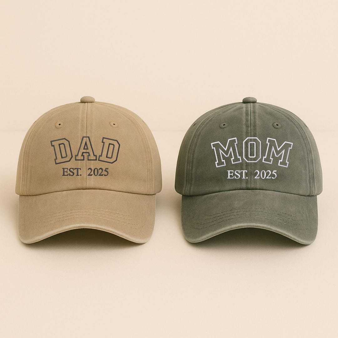 Personalized Dad Embroidered Hat, Custom EST Year Dad Cap, Gift for New ...