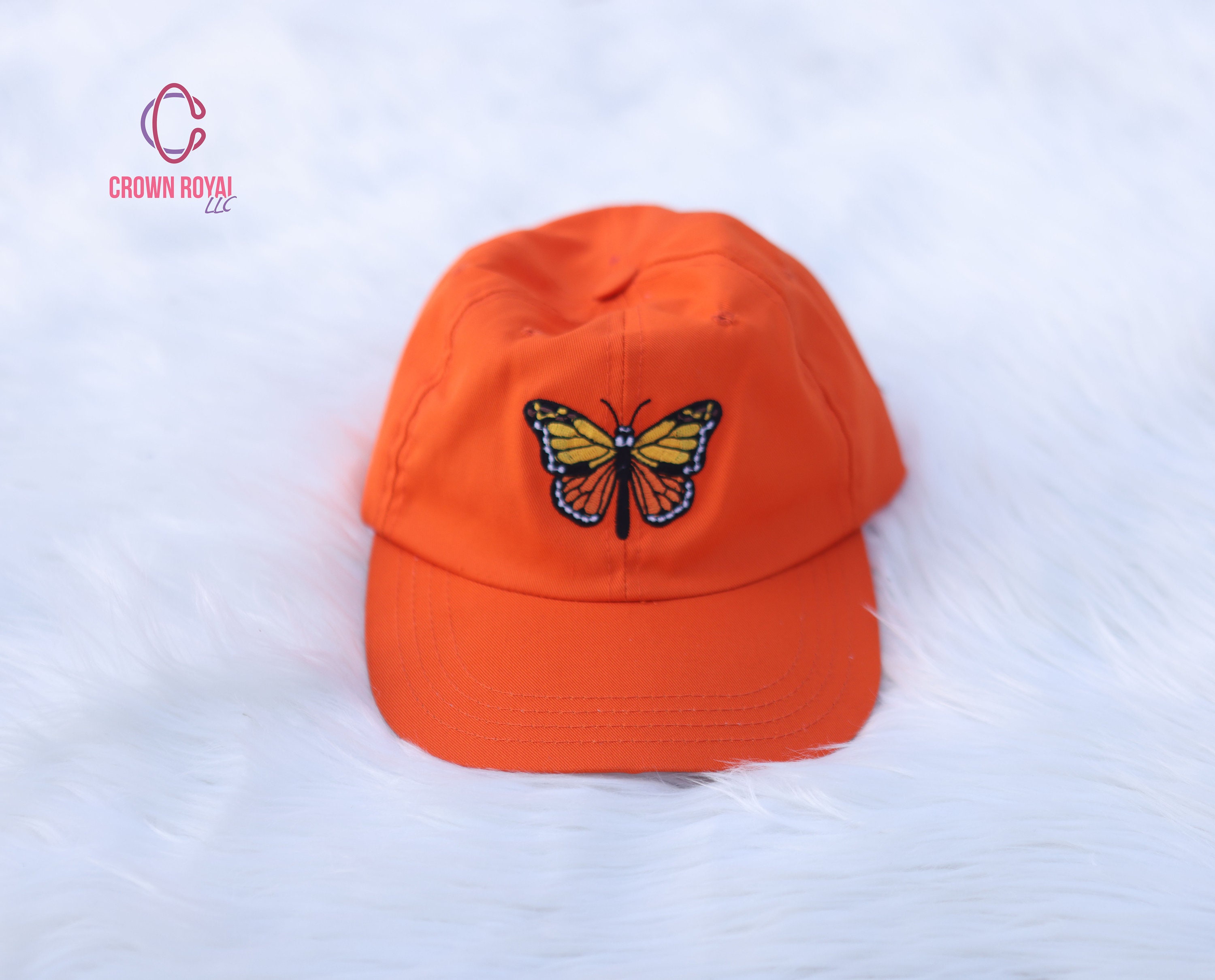 Butterfly Embroidered Camping Cap, Vintage Monarch Butterfly Summer Hat, Couple Matching 6 Panel ...