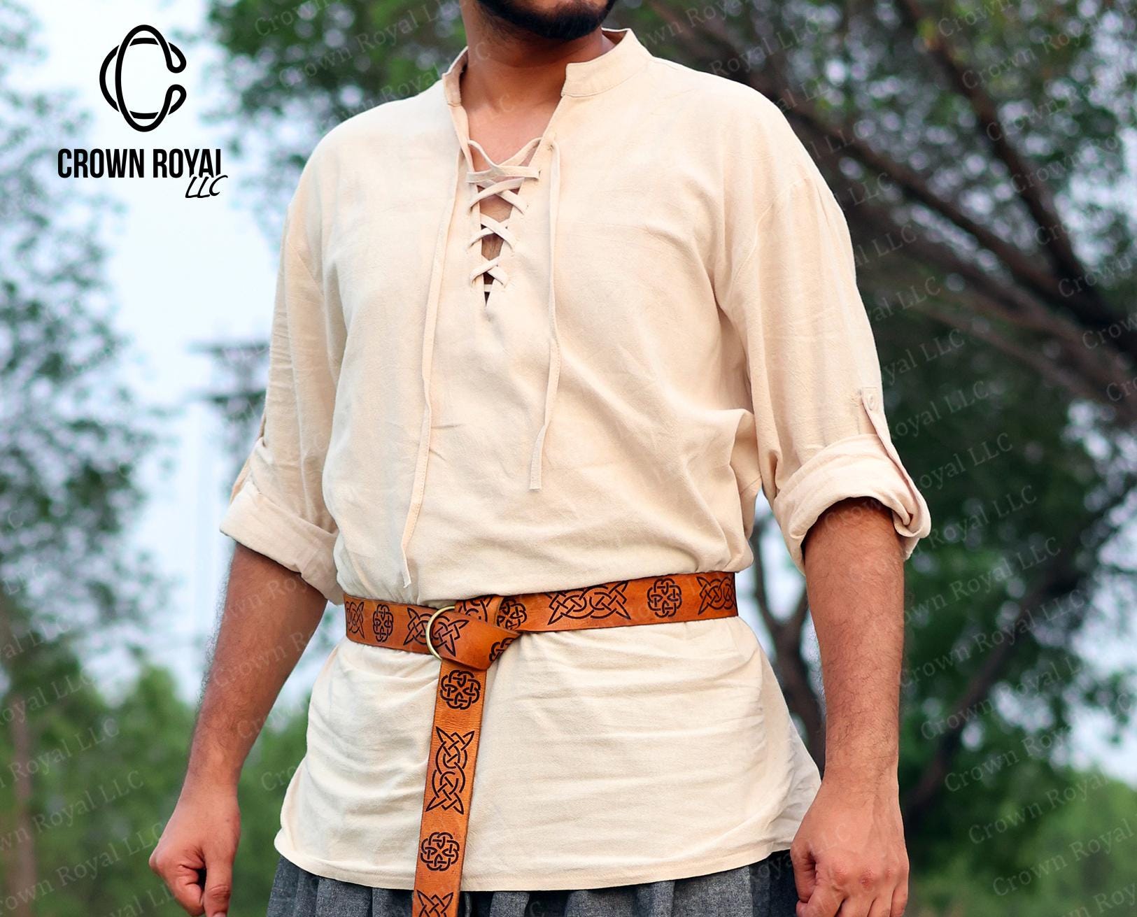 Mens Medieval Linen Tunic
