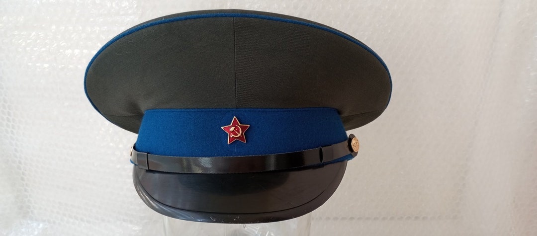 Vintage, Soviet Army. Cap With Visor. Cap Badge. Red Star Sign. KGB ...