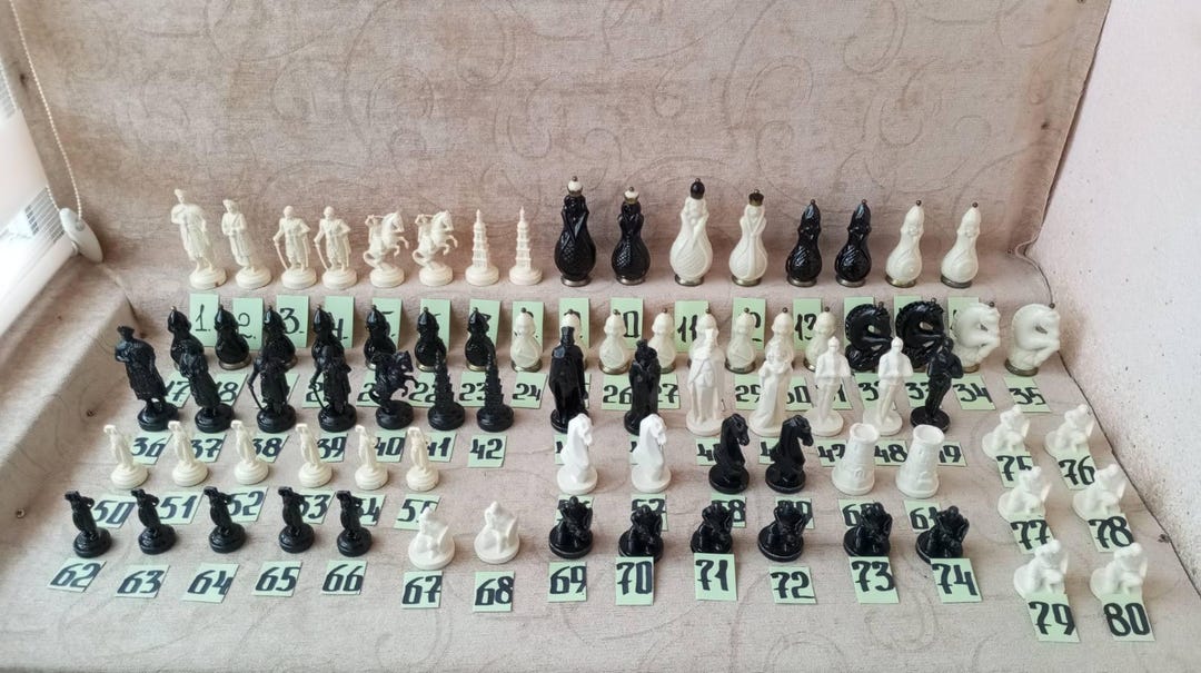 Spare Chess Pieces. Figures Made of Carbolite and Hard Plastic.chess ...