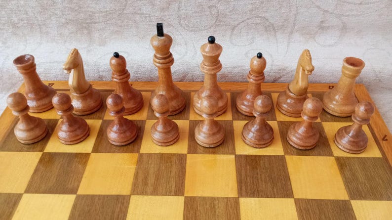 Wooden Chess Set.soviet Chess.chess Pieces With Weight.tournament Chess ...