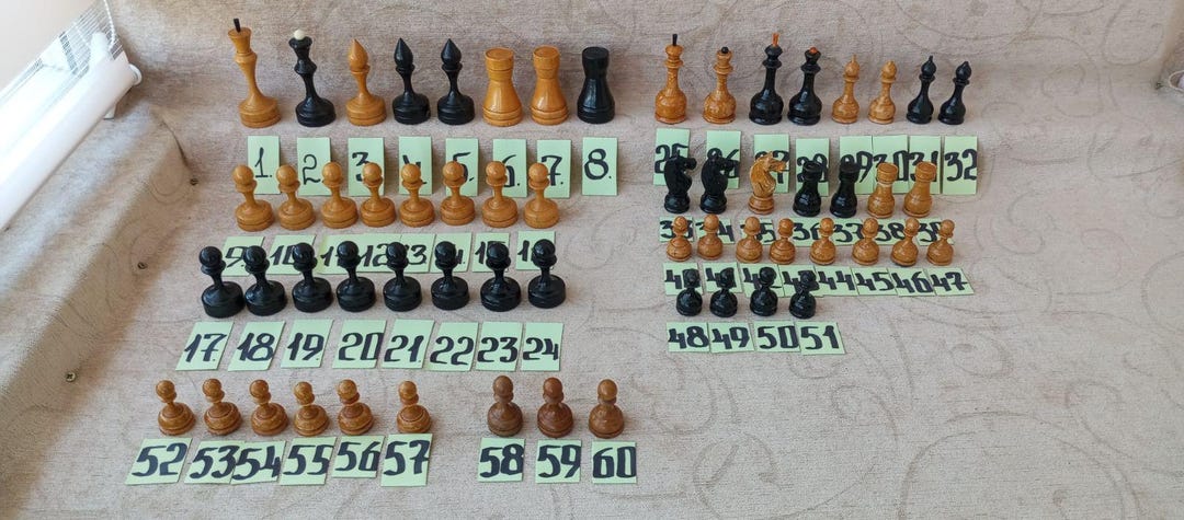 Spare Chess Pieces. Replacement Shees Figures. Riser Chess. Wooden ...