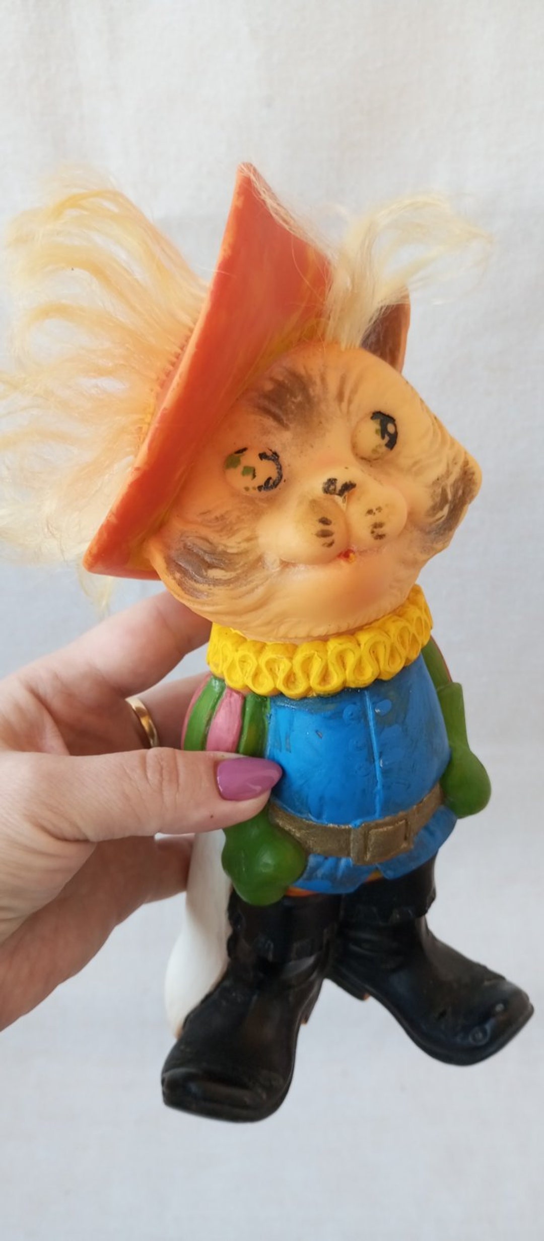 Vintage Soviet Rubber Toy. Fairy Tale, Puss in Boots. Gift From the ...