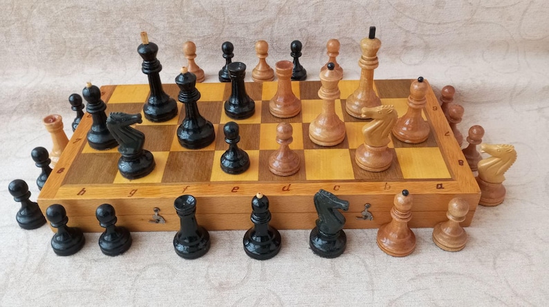 Wooden Chess Set.soviet Chess.chess Pieces With Weight.tournament Chess ...