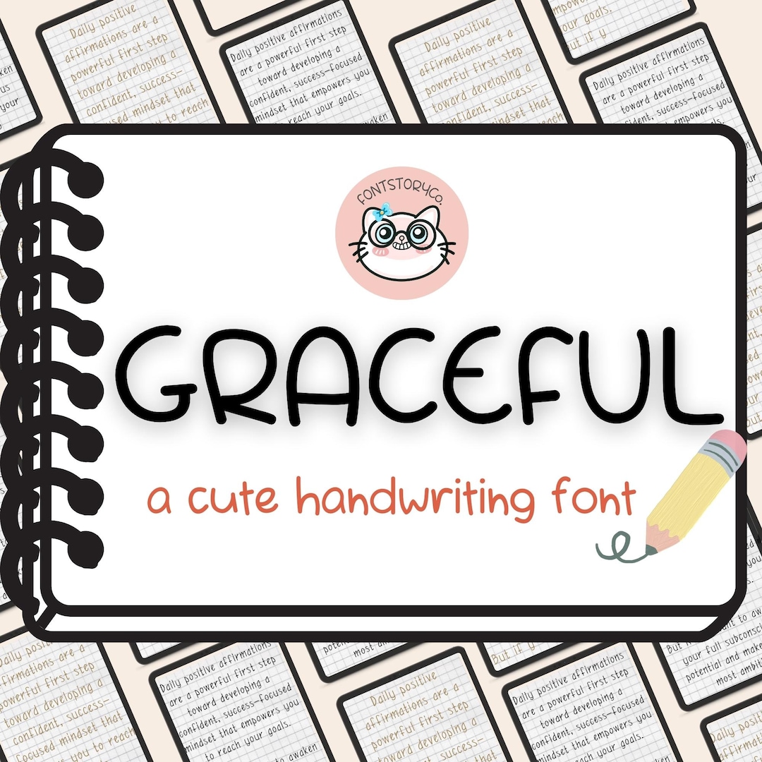 Fun Handwritten Font Procreate Font iPad Font Goodnotes - Etsy