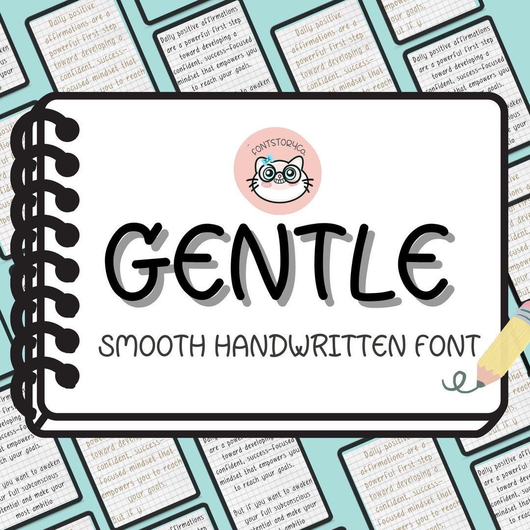 Teacher Study Digital Cute Planner Font Handwritten Font Goodnotes ...