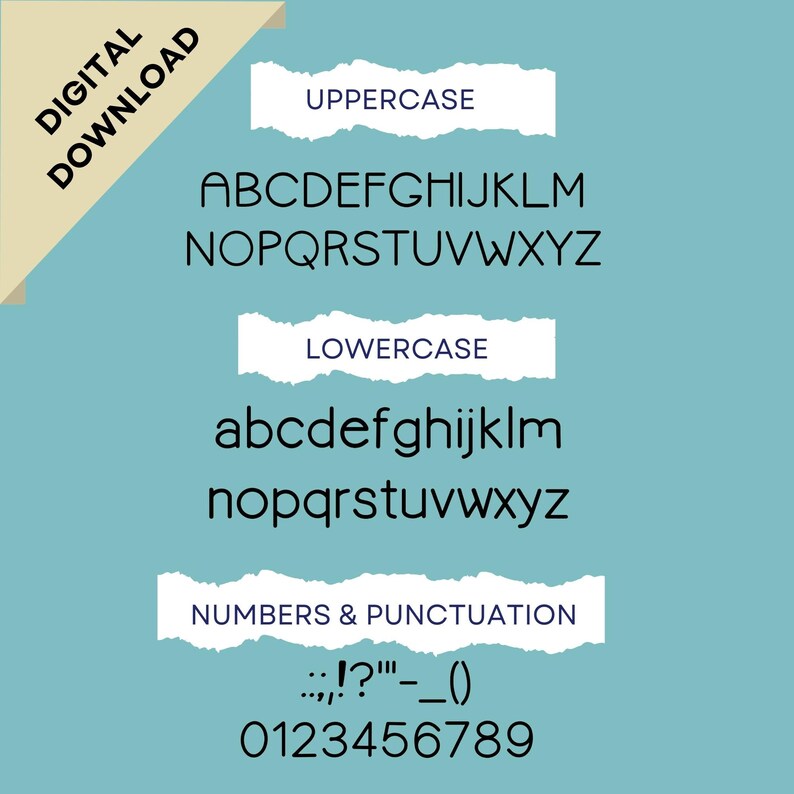 Teacher Study Digital Cute Planner Font Handwritten Font Goodnotes ...