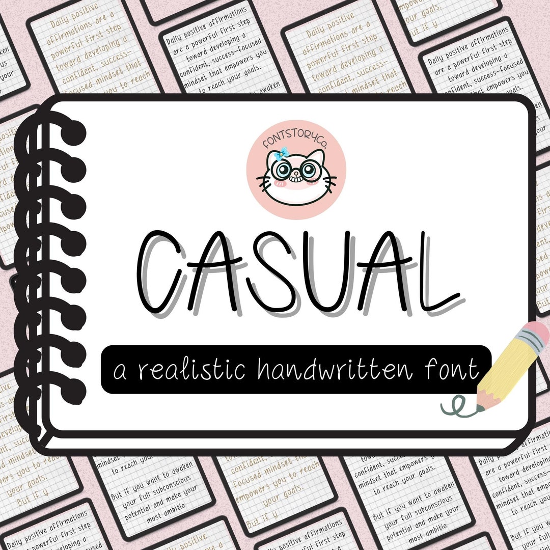 Teacher Study Digital Cute Planner Font Handwritten Font - Etsy