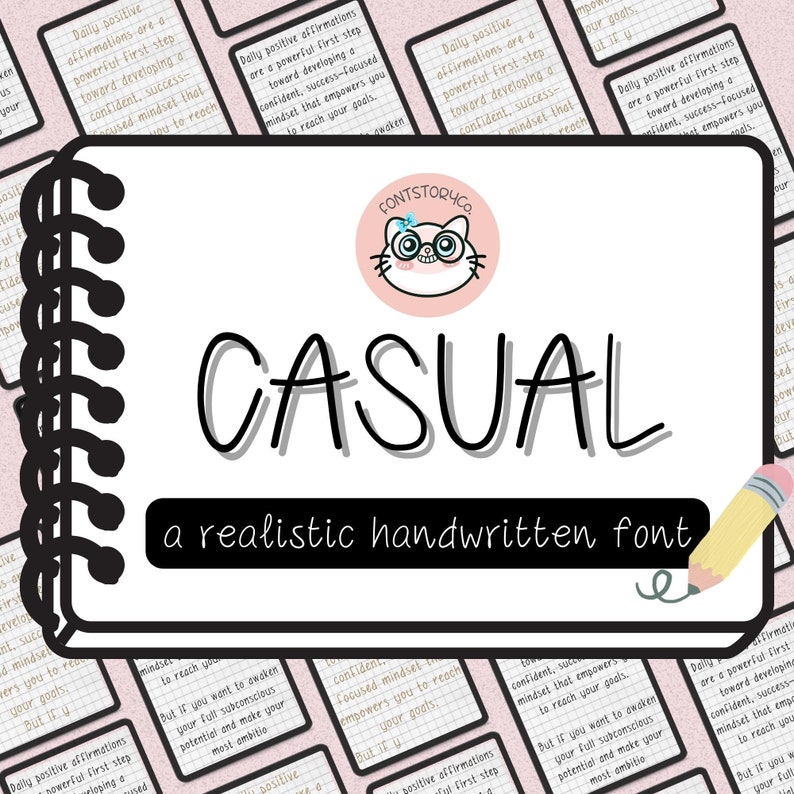 Teacher Study Digital Cute Planner Font Handwritten Font - Etsy