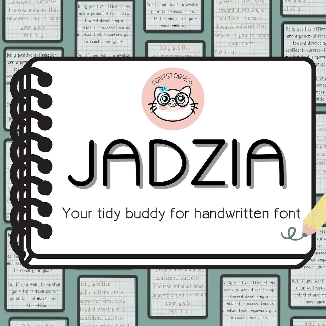 Teacher Study Digital Cute Planner Font Handwritten Font Goodnotes ...