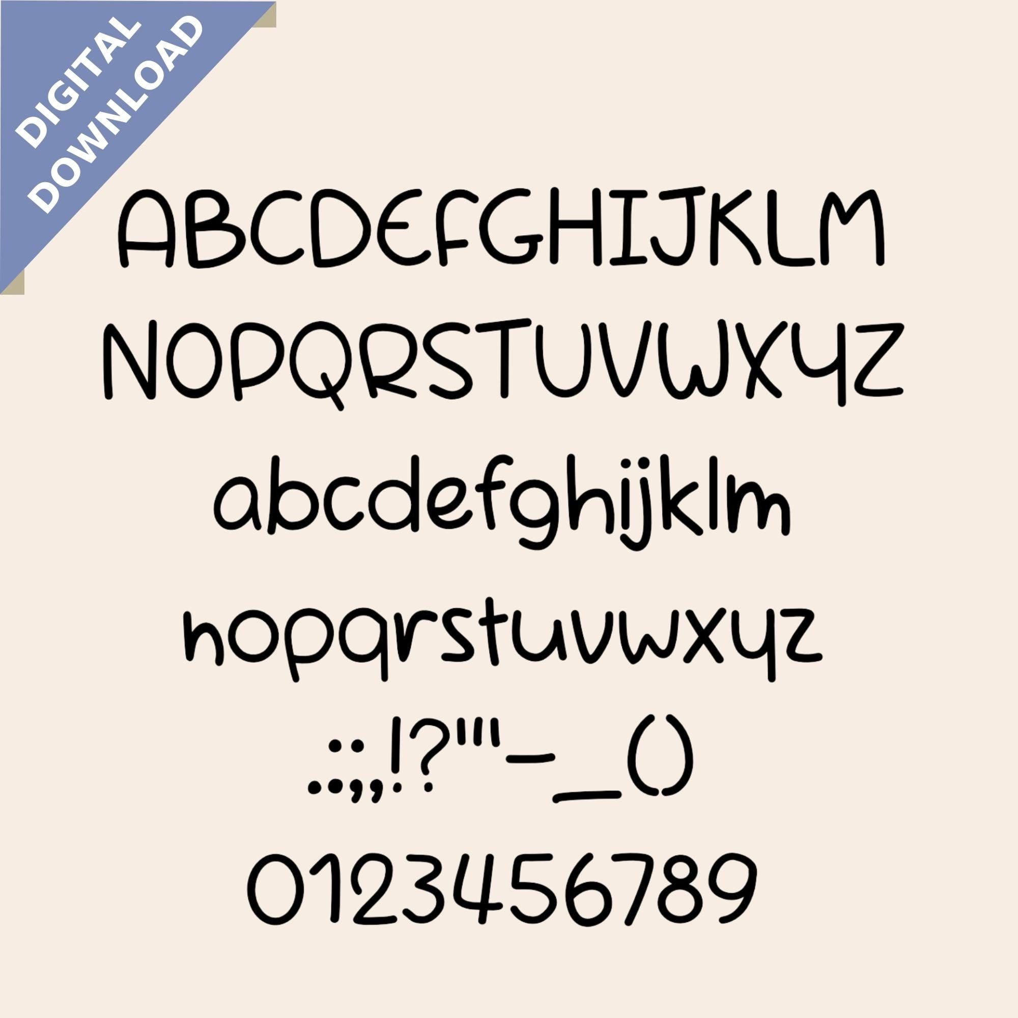 Fun Handwritten Font Procreate Font iPad Font Goodnotes - Etsy