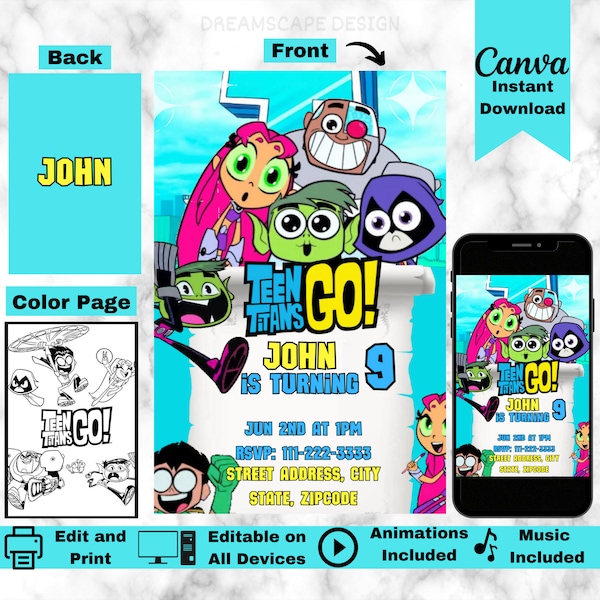 Teen Titans Digital - Etsy