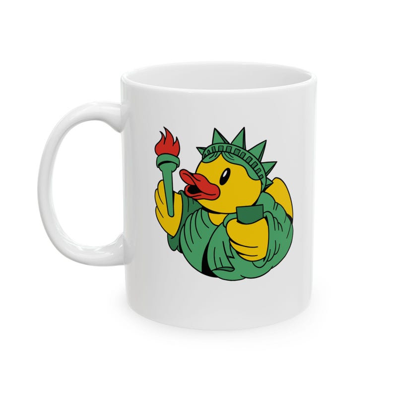 Liberty Rubber Duck Mug – Freedom Duck Coffee Cup – Iconic Character ...