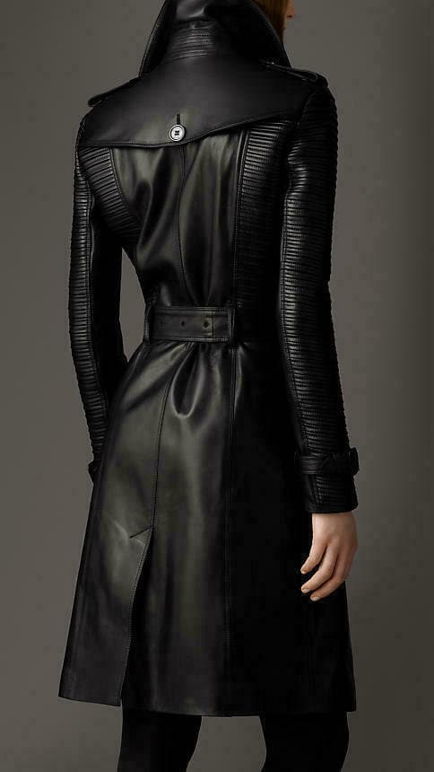 Handmade Black Leather Trench Coat – Women’s Long Real Leather Jacket ...