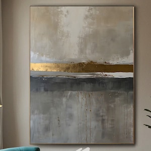 Minimalist Gold and Gray Abstract Art Modern Digital Download for ...