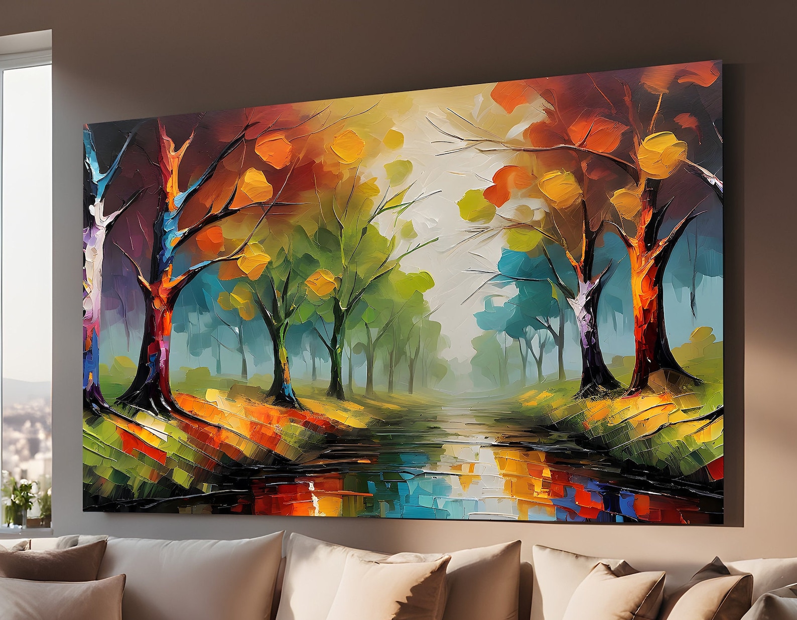 Colorful Abstract Landscape Art Digital Download - High-resolution ...