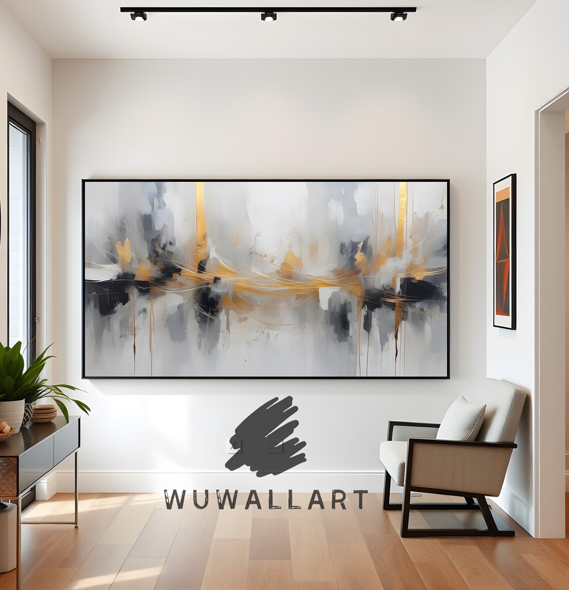 Elegant Gold Abstract Art - Modern Digital Download, High-resolution ...