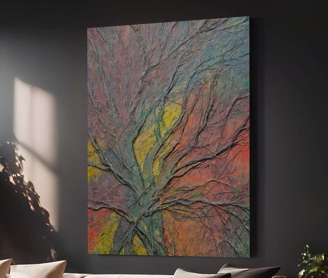 Textured Abstract Tree Digital Download - High-resolution Nature Art ...