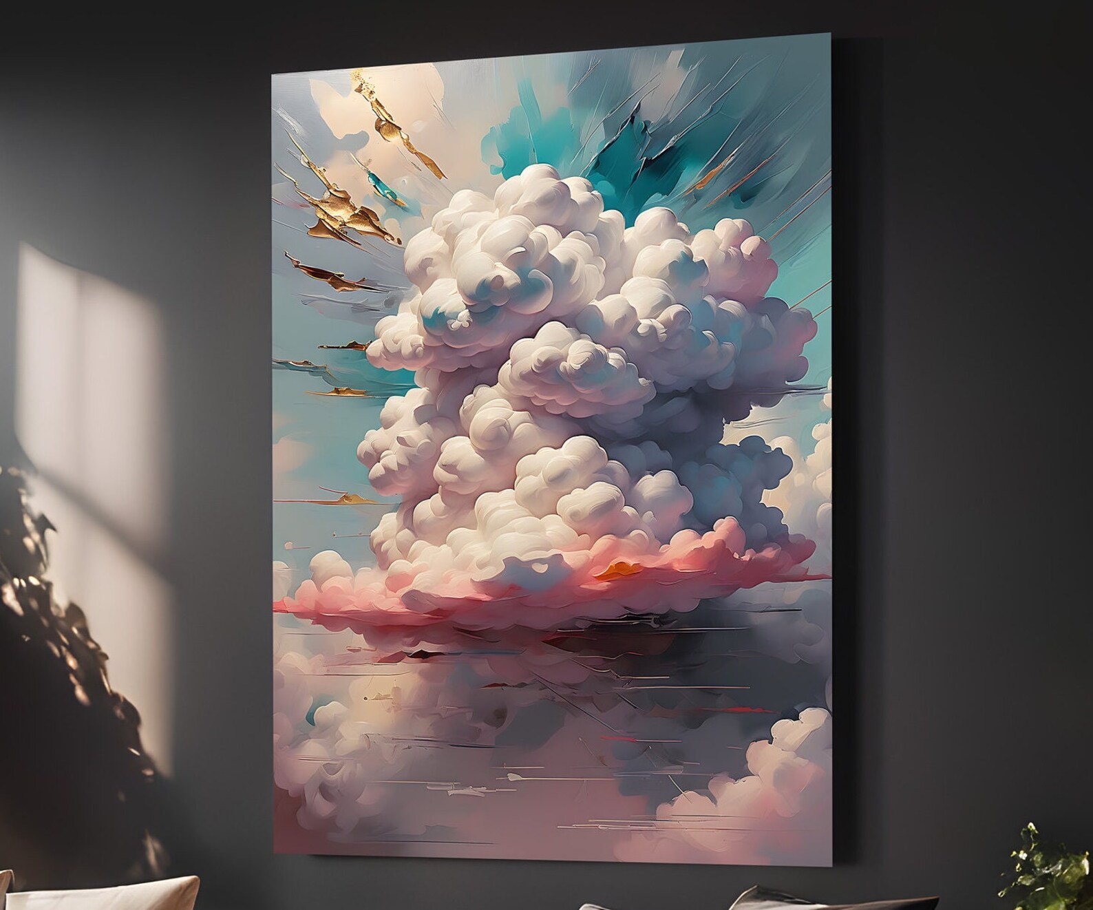 Dreamy Cloudscape Art Print | Digital Download | Abstract Sky Wall Art ...