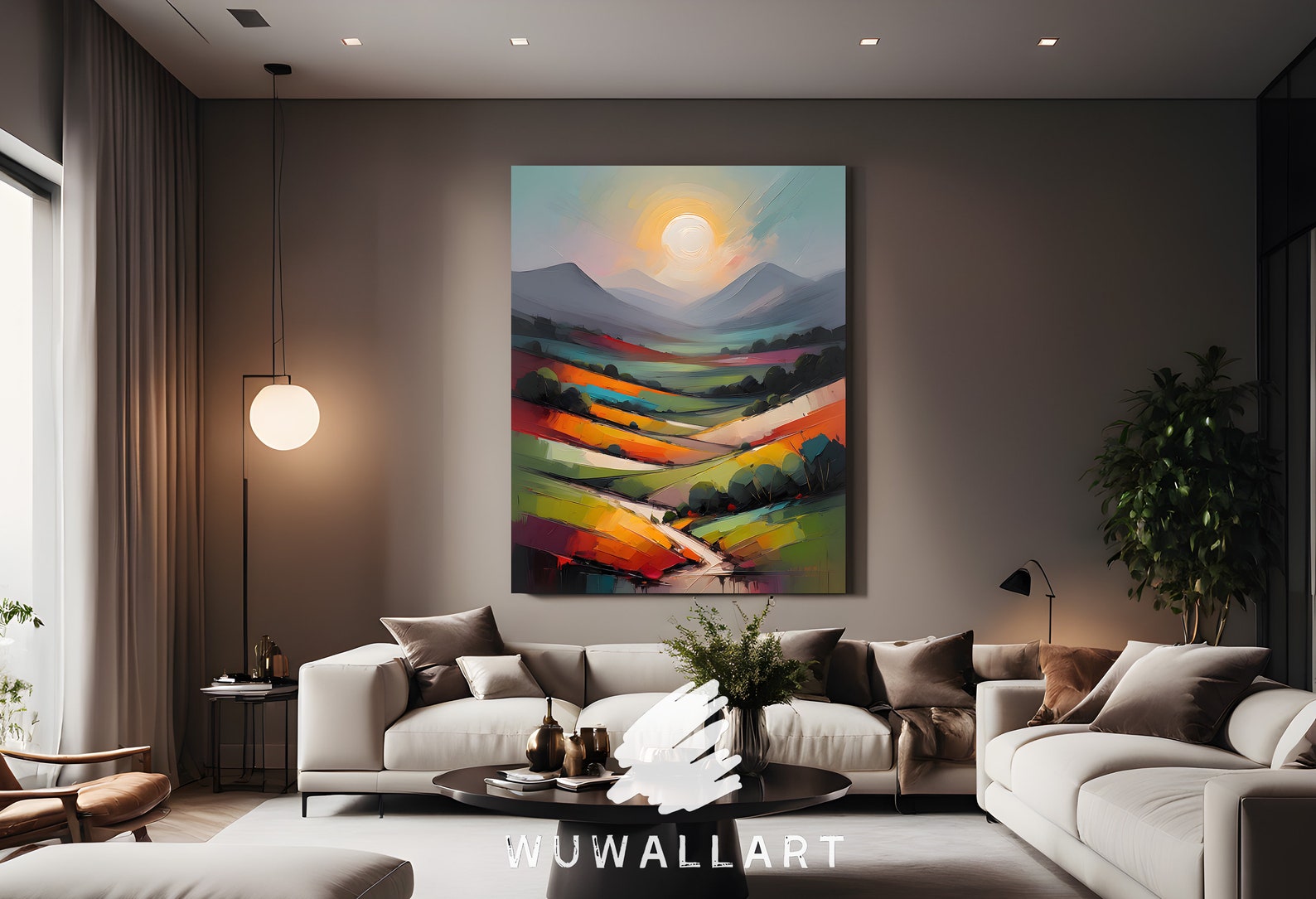 Colorful Abstract Sunset Landscape Art Print (digital Download) - Etsy