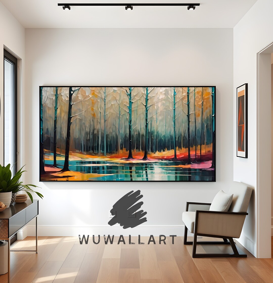 Abstract Forest Art, Digital Download Landscape, Nature Wall Art, Tree ...