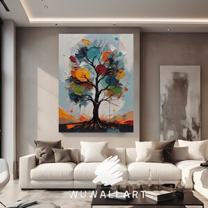 Colorful Abstract Tree Art Print: Modern Home Decor (digital Download ...