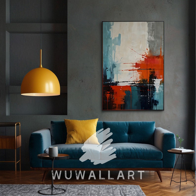 Bold Abstract Color Splash Digital Art - Modern Wall Decor for Home ...