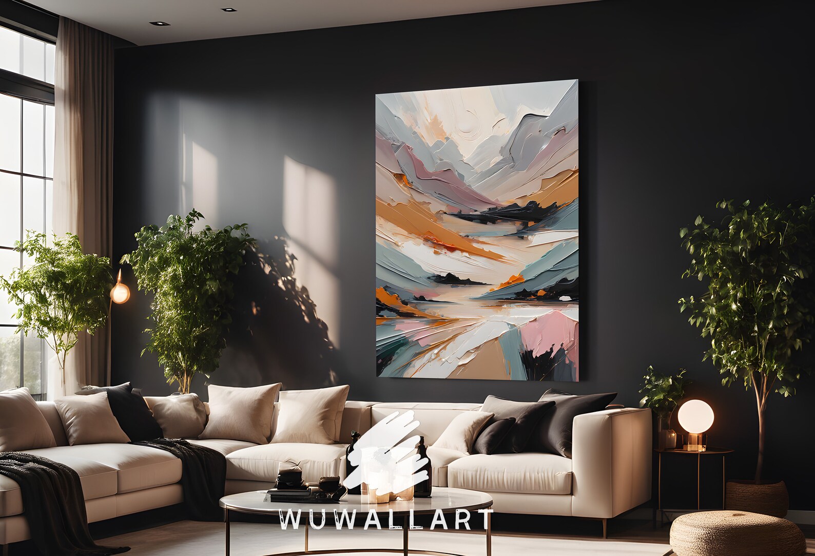 Vibrant Abstract Landscape Digital Download High-resolution Modern Art ...