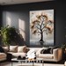 Large Abstract Acrylic Tree Painting With Gold and Colorful Accents for ...