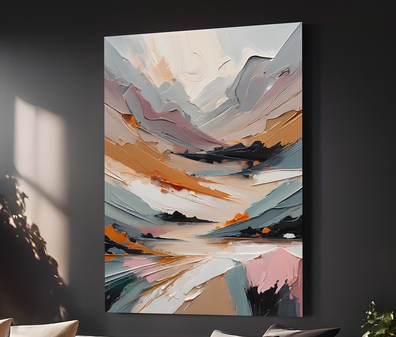 Vibrant Abstract Landscape Digital Download - High-resolution Modern ...