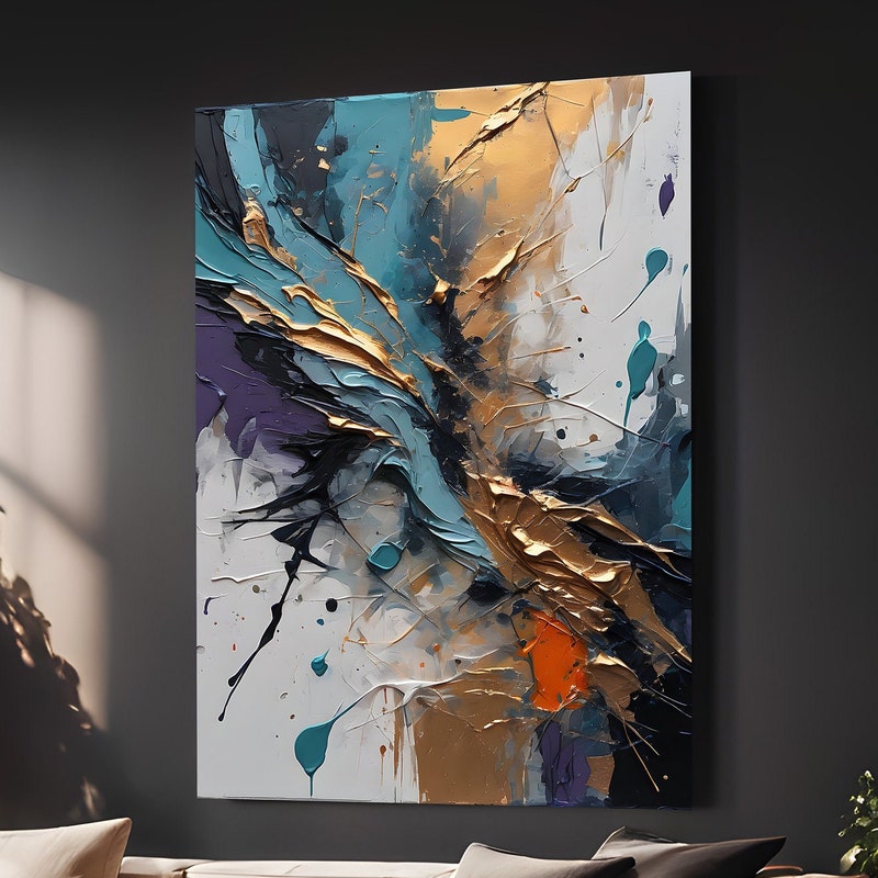 Blue Acrylic Abstract - Etsy