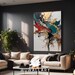 Gold Abstract Painting: Red, Green & Black Modern Art (digital Download ...