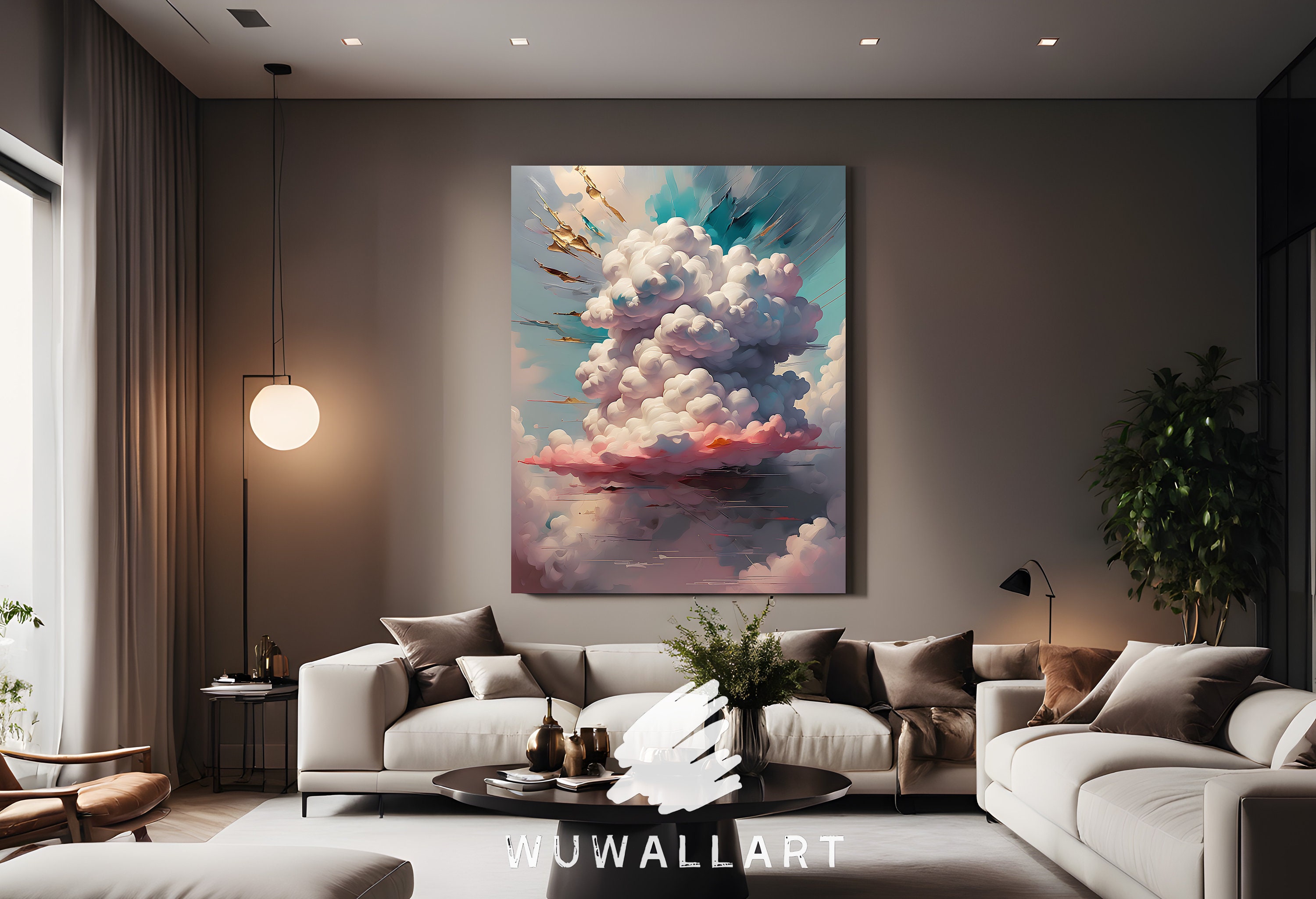 Dreamy Cloudscape Art Print | Digital Download | Abstract Sky Wall Art ...