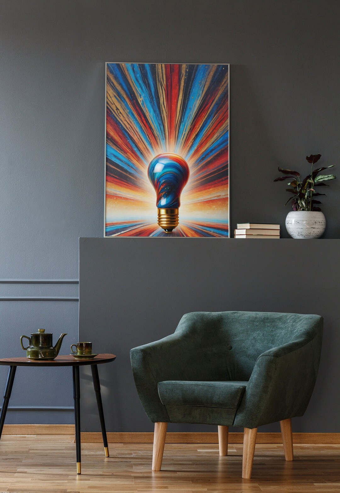 Cosmic Light Bulb Art: Energy & Creativity Print (digital Download) - Etsy