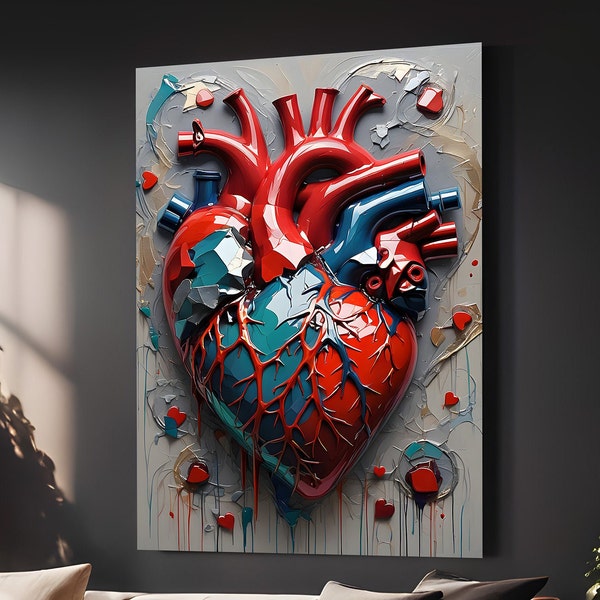 Heart Wall Art - Etsy