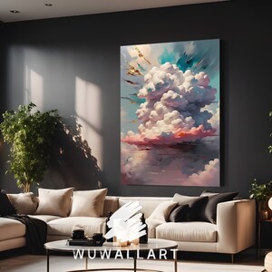 Dreamy Cloudscape Art Print | Digital Download | Abstract Sky Wall Art ...