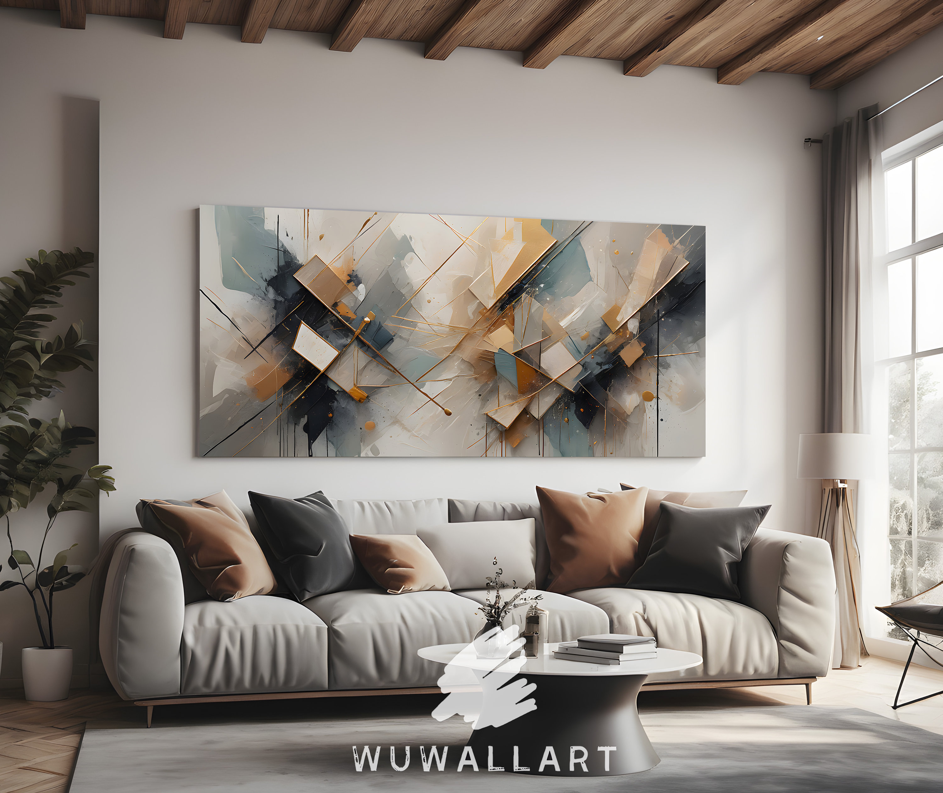 Geometric Abstract Digital Download Art - Modern Contemporary Wall ...