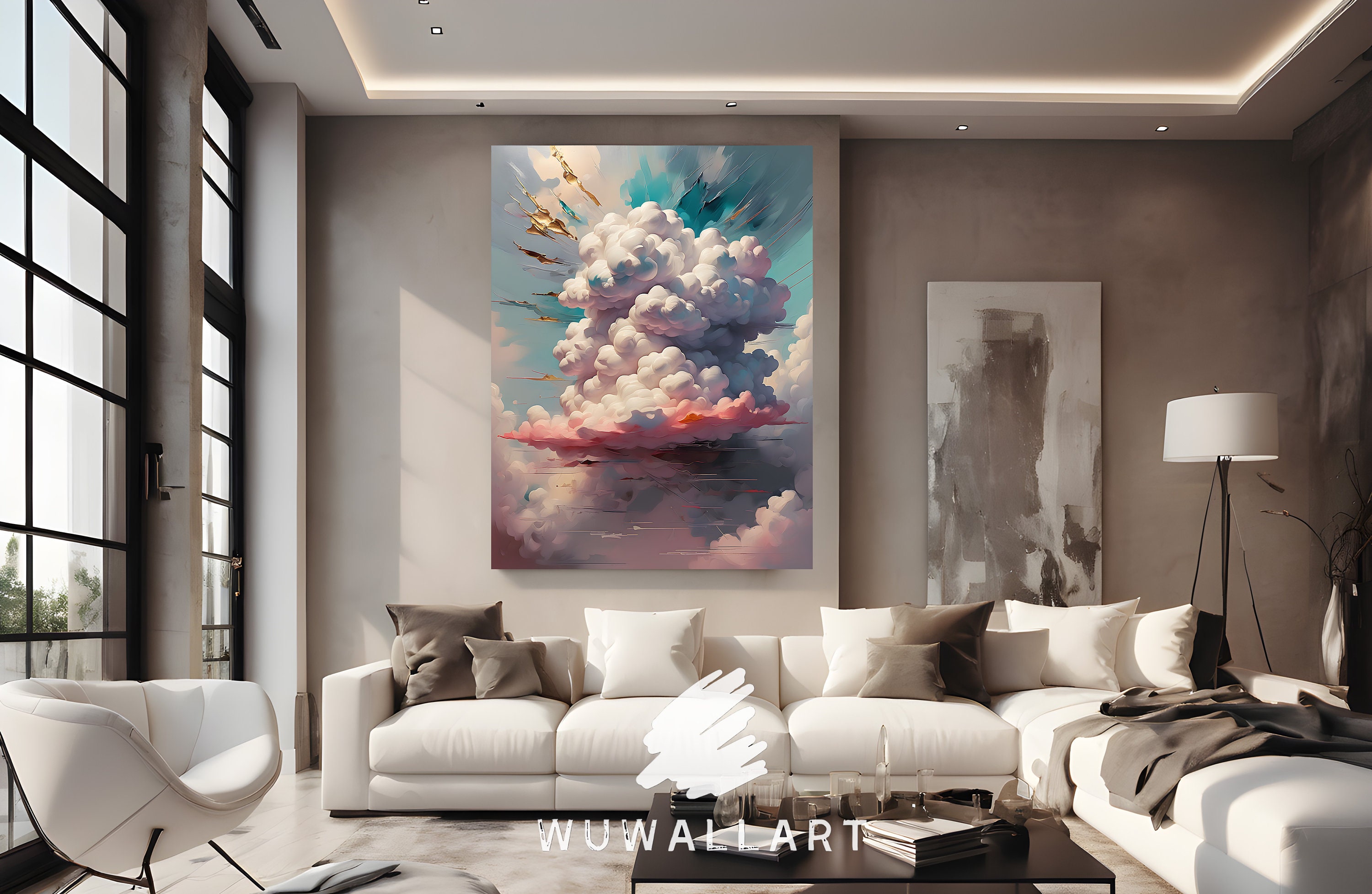 Dreamy Cloudscape Art Print | Digital Download | Abstract Sky Wall Art ...
