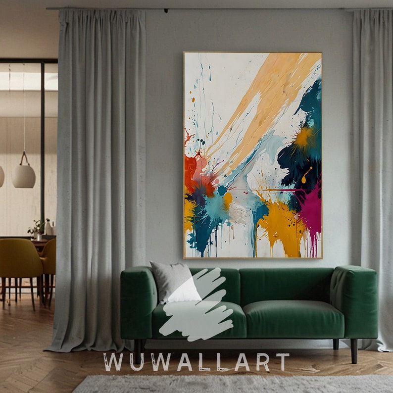 Colorful Abstract Splatter Art Print: Modern Home Decor (digital ...