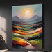 Colorful Abstract Sunset Landscape Art Print (digital Download) - Etsy