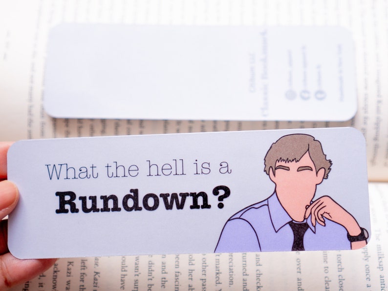 What the Hell is A Rundown? Jim Inspired Bookmark | Laminated | Book ...