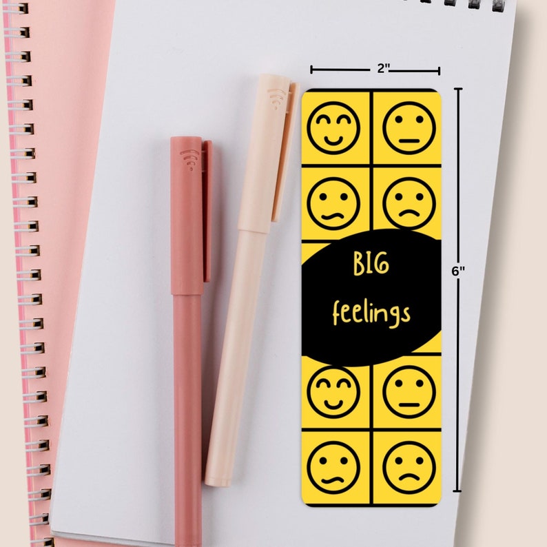 Big Feelings Laminated Bookmark | Handmade Reader Gift - Etsy