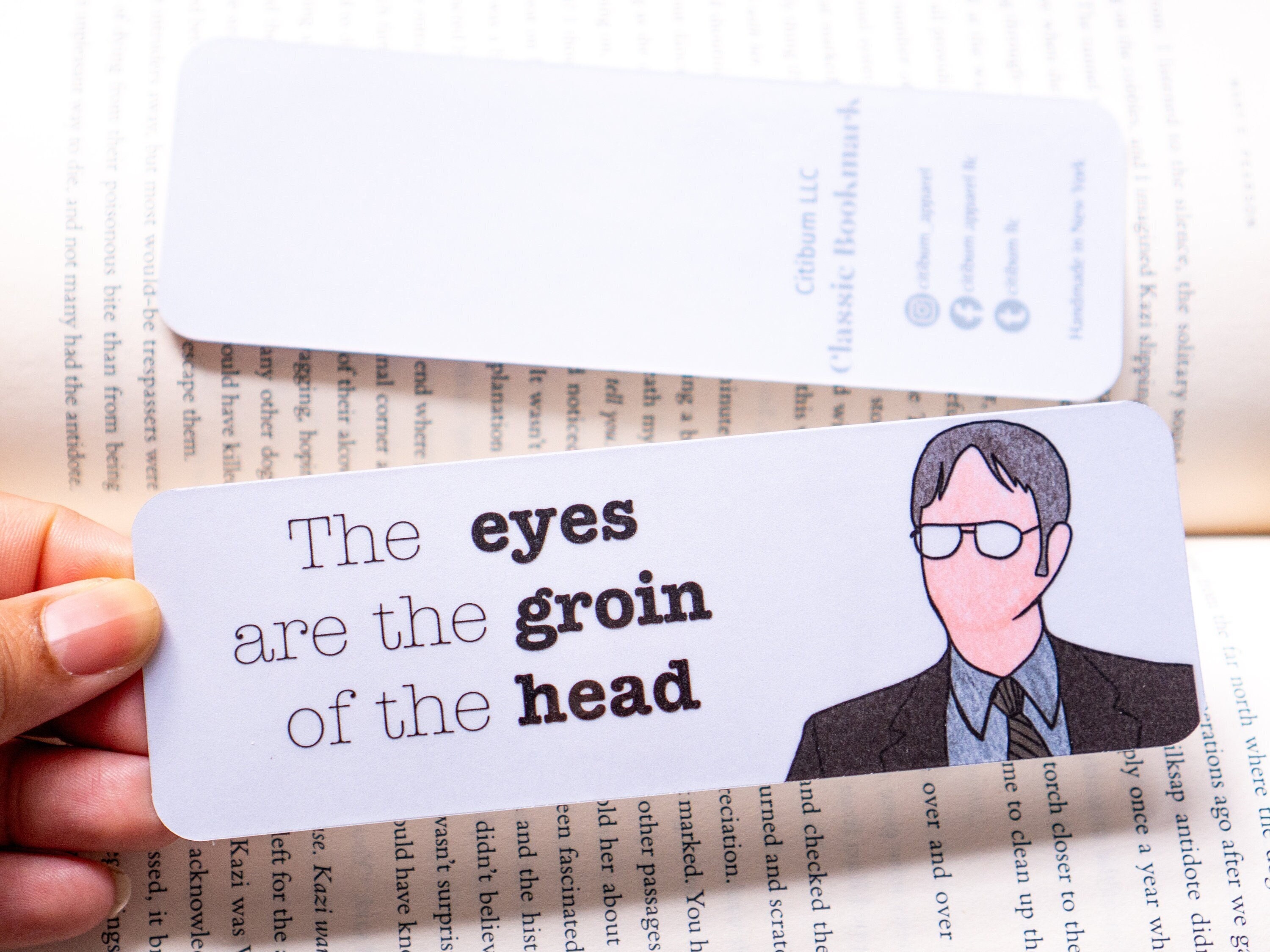The Eyes Are the Groin Of… Dwight Inspired Bookmark | Laminated | Book ...