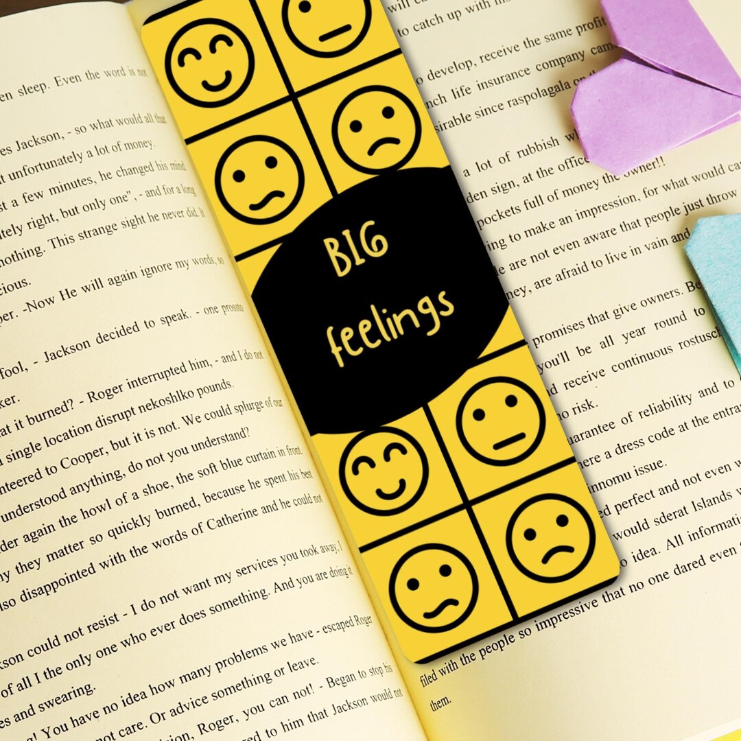 Big Feelings Bookmark | Laminated | Handmade Bookmark | Book ...