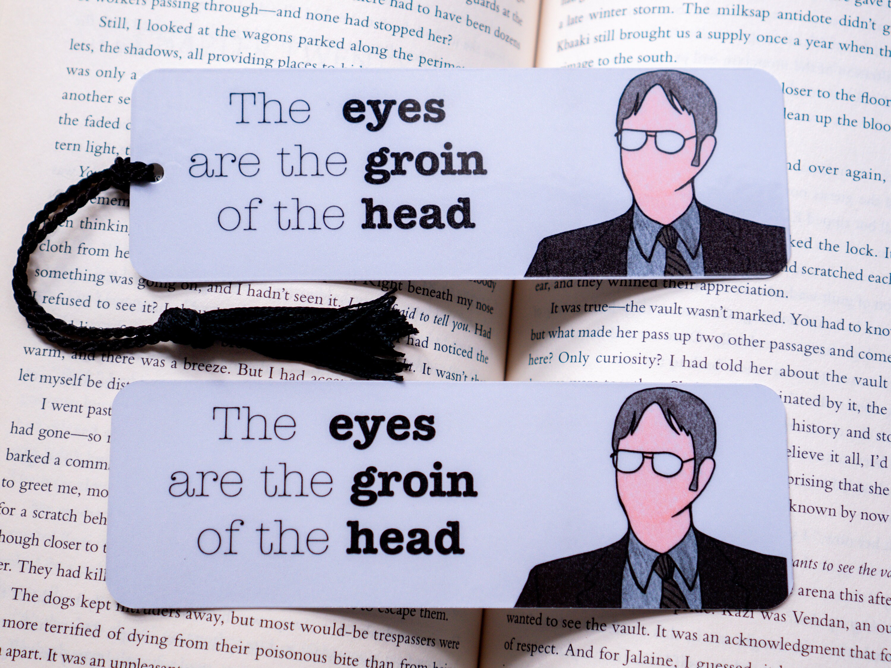 The Eyes Are the Groin Of Dwight Inspired Bookmark Laminated Funny ...